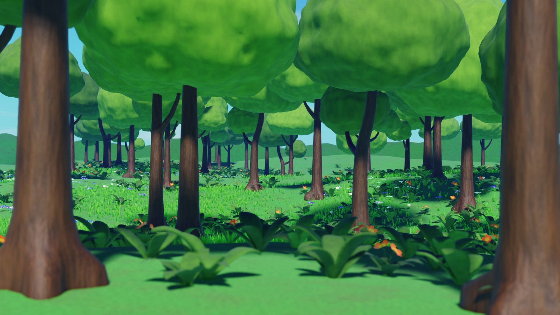 Stylized Animated Forest Meadow - Blender 3D - TurboSquid 2215610