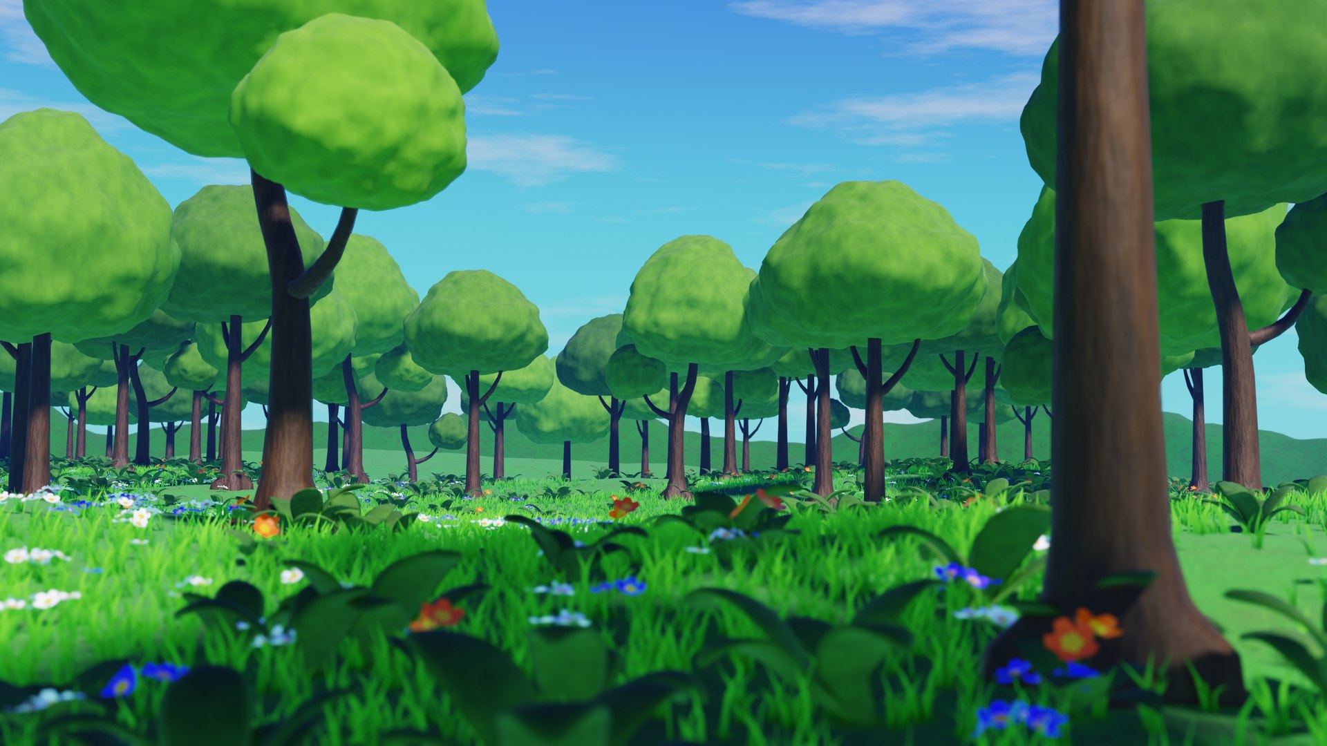 Stylized Animated Forest Meadow - Blender 3D - TurboSquid 2215610