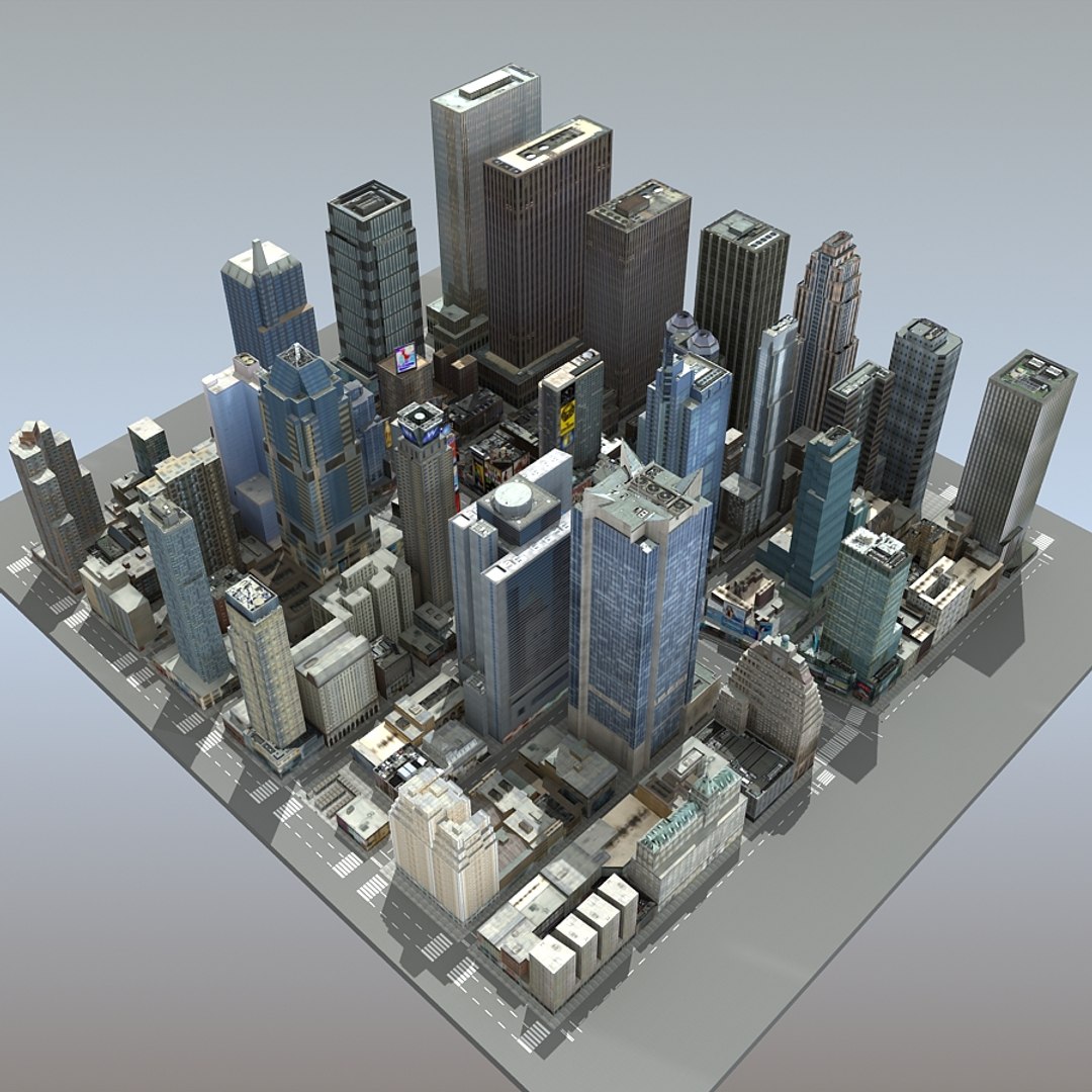 New York City Square 3d Max