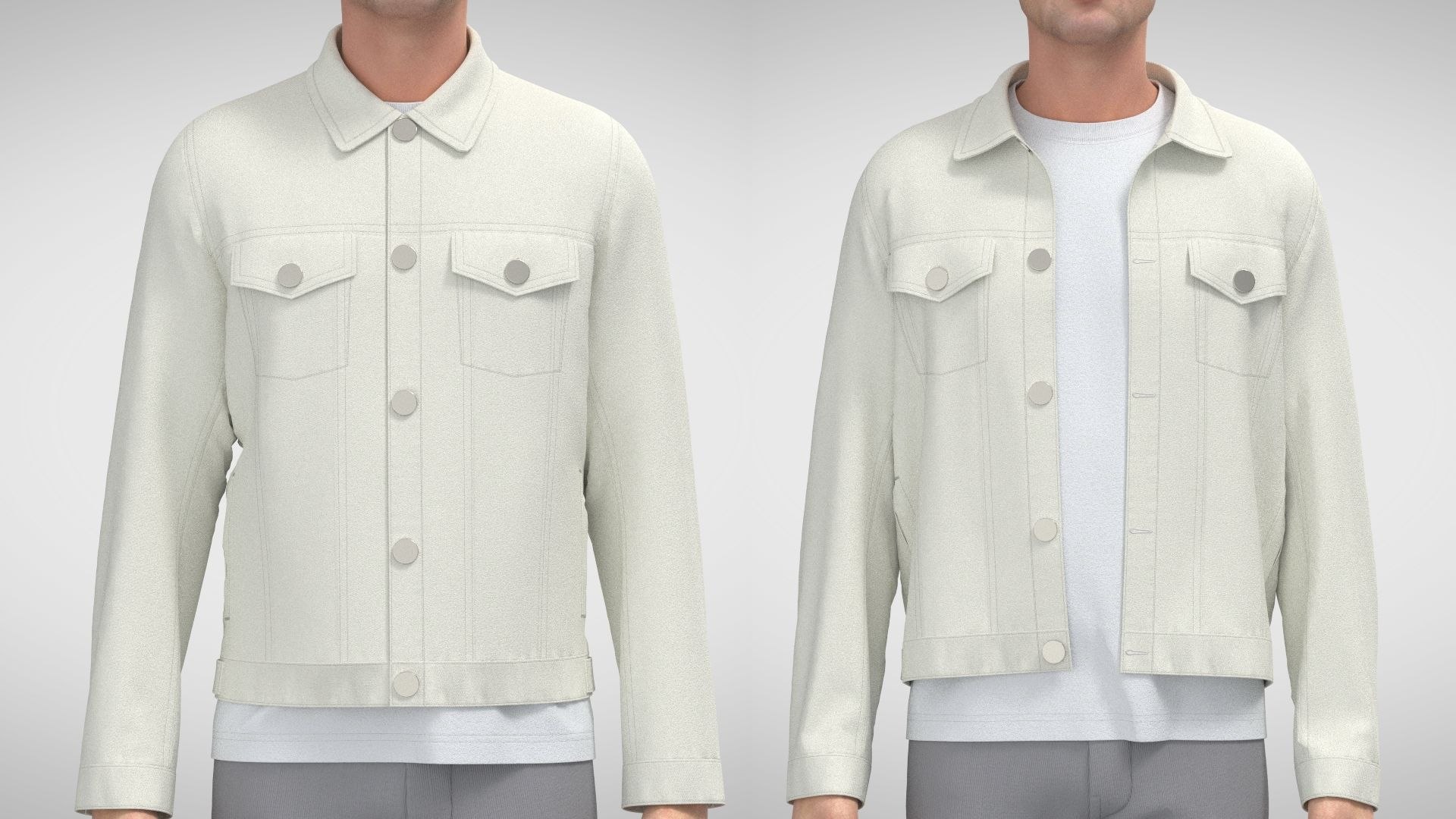 Jeans Jacket 3D Model - TurboSquid 1890961