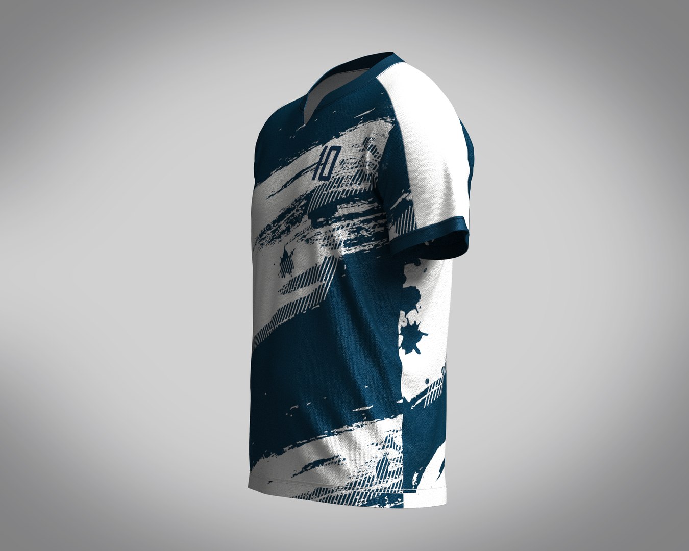 3D Model Mens Soccer Blue And White Jersey Player-10 - TurboSquid 2047757