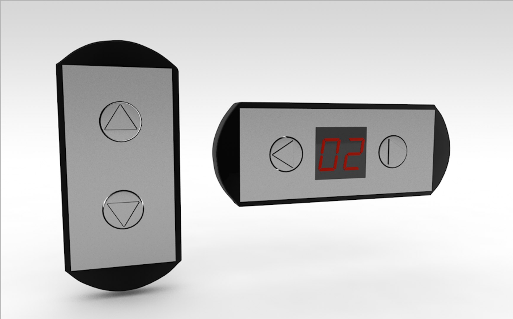 Buttons Elevator 3d Model