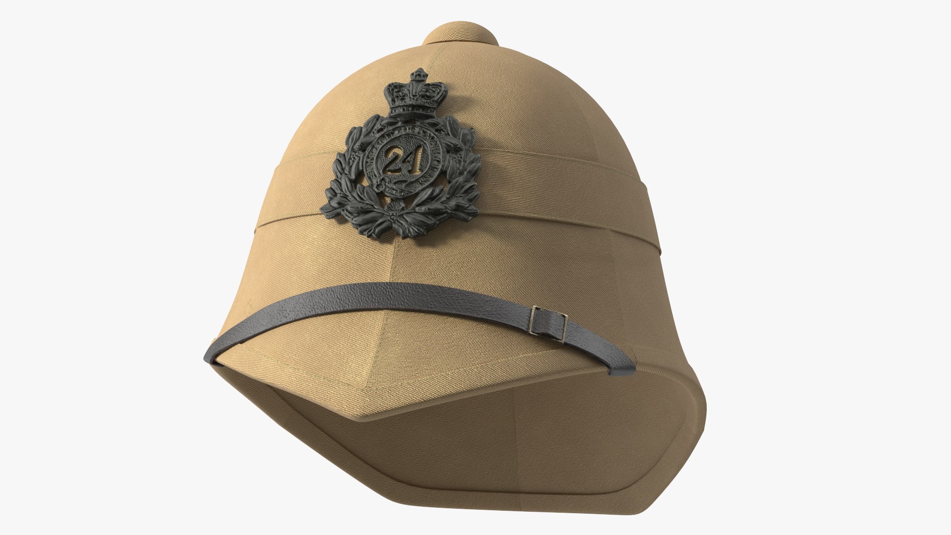 3D Victorian British Army Helmet Beige 24th Regiment Badge - TurboSquid ...