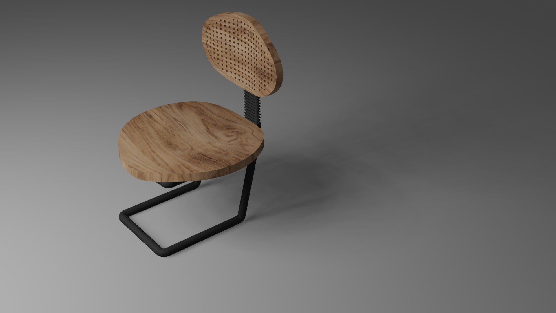3D Fancy 3d Wooden Chair As Furniture And Interior Modeling ...