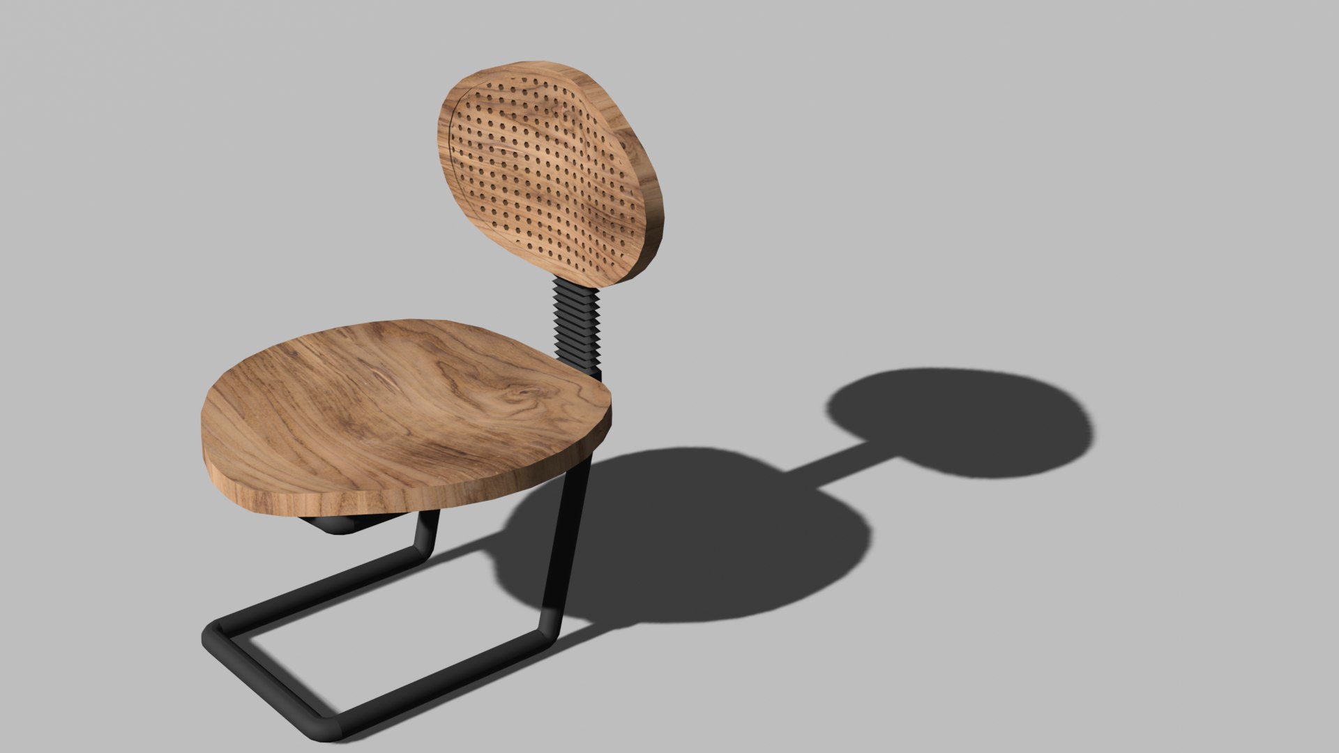 3D Fancy 3d Wooden Chair As Furniture And Interior Modeling ...