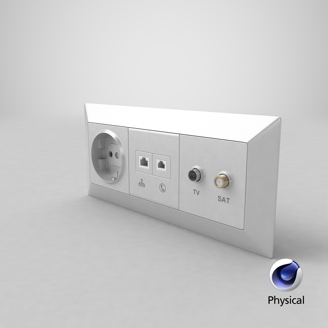 3D Wall Socket - TurboSquid 1893973