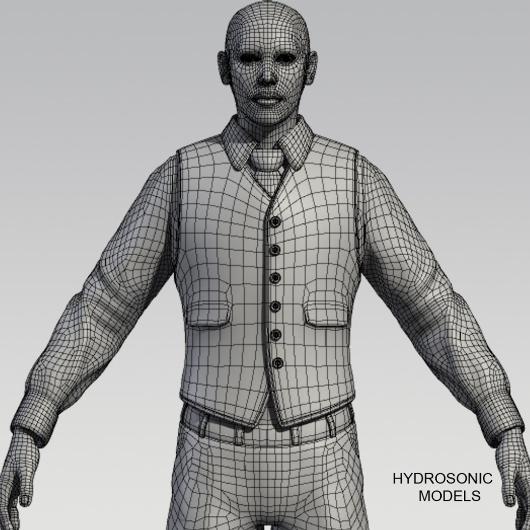 3d Business Man Model