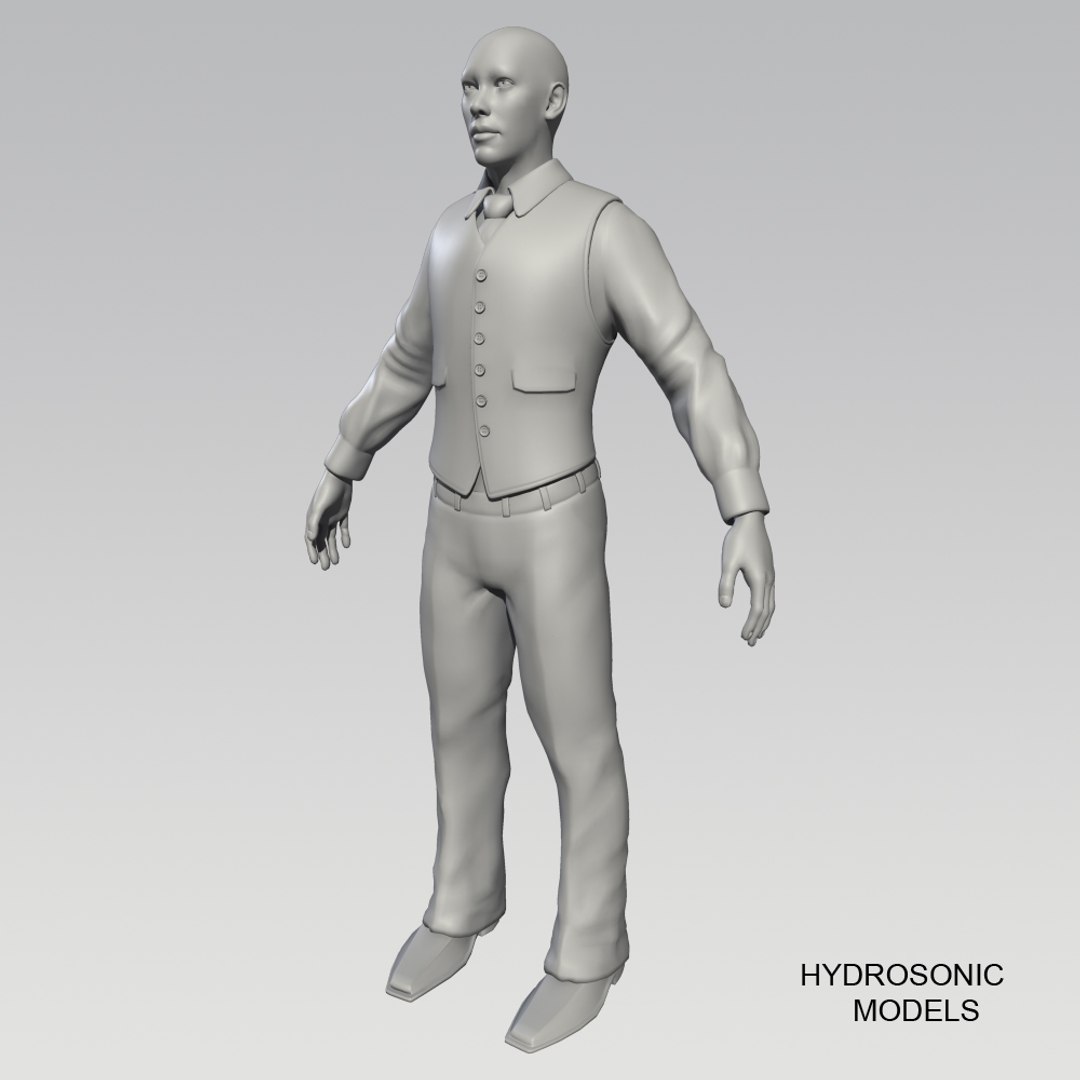 3d Business Man Model
