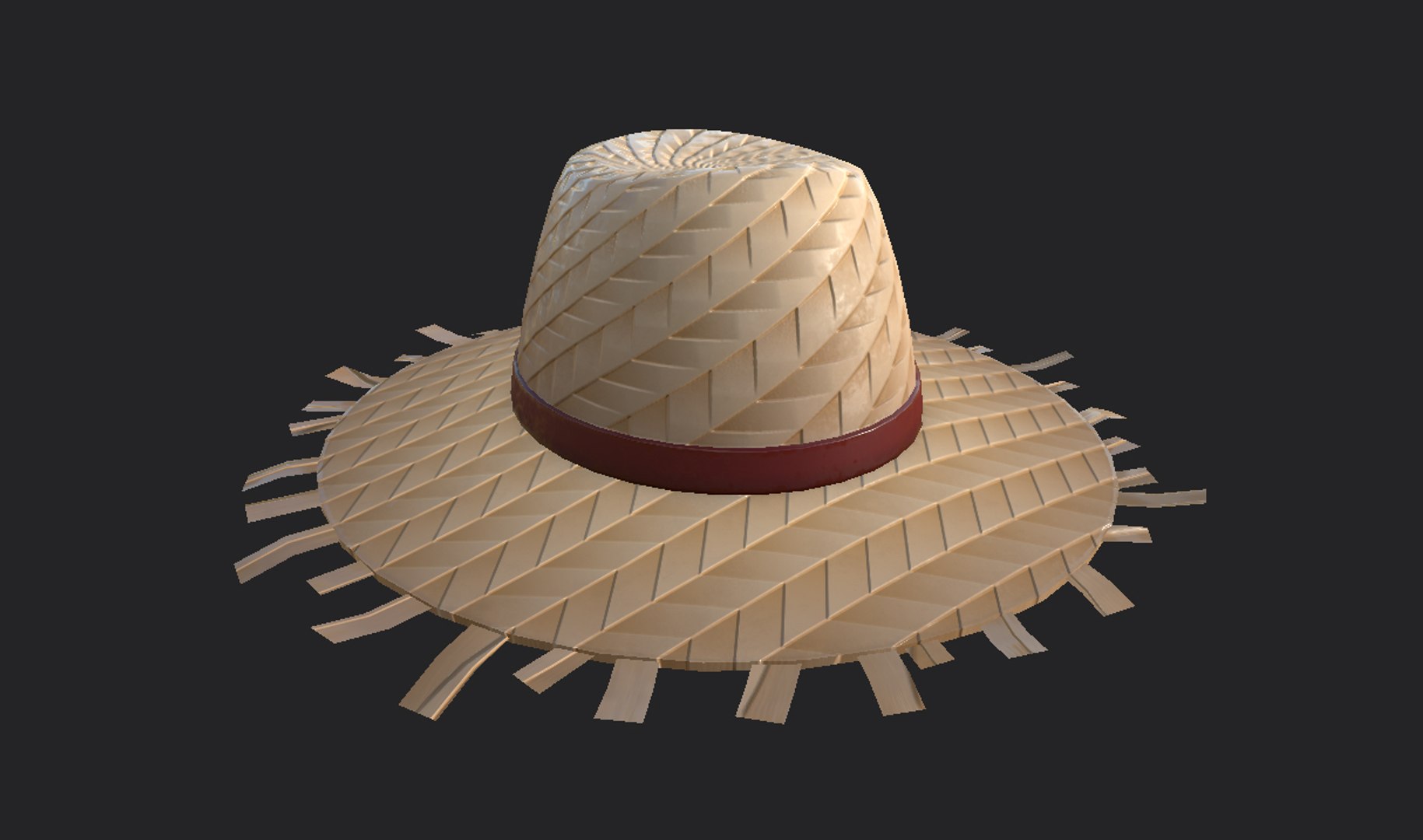 3D Straw Hat - TurboSquid 1397448