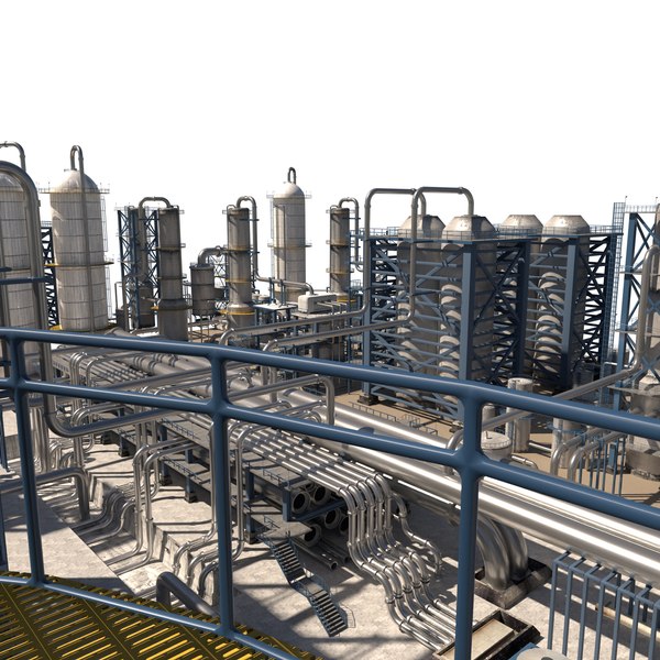 3d mega refinery industrial