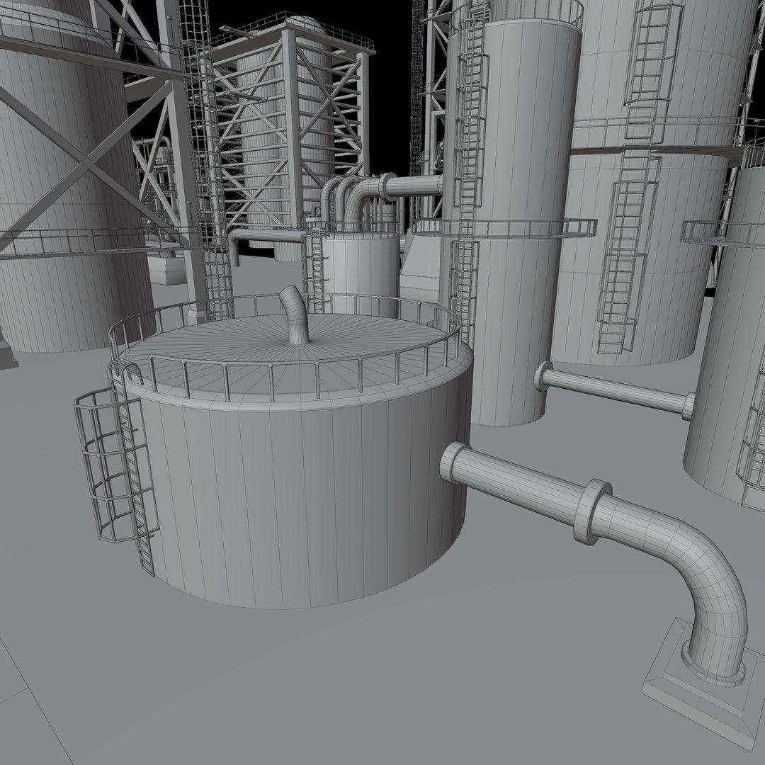 3D Mega Refinery Update Version - TurboSquid 2066874