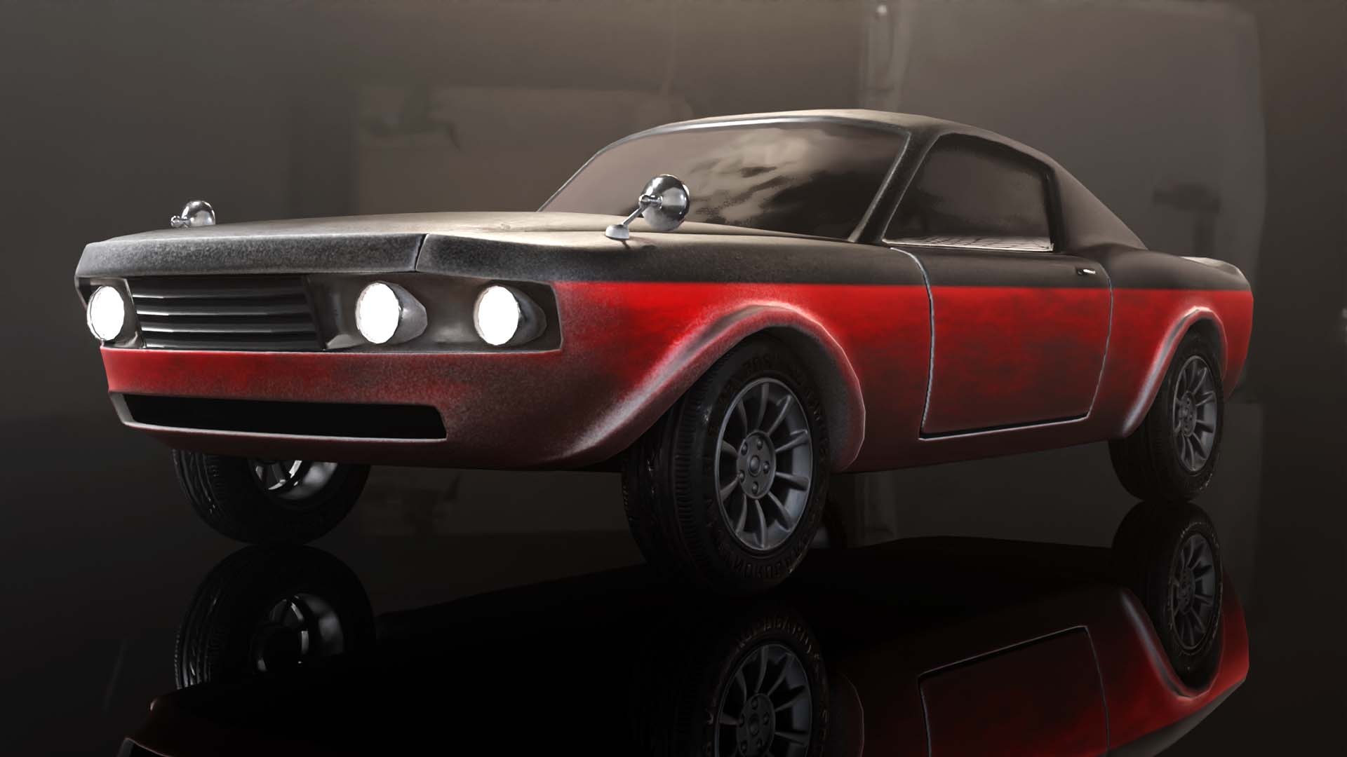 Modern American Muscle Car 3D Model - TurboSquid 2425332