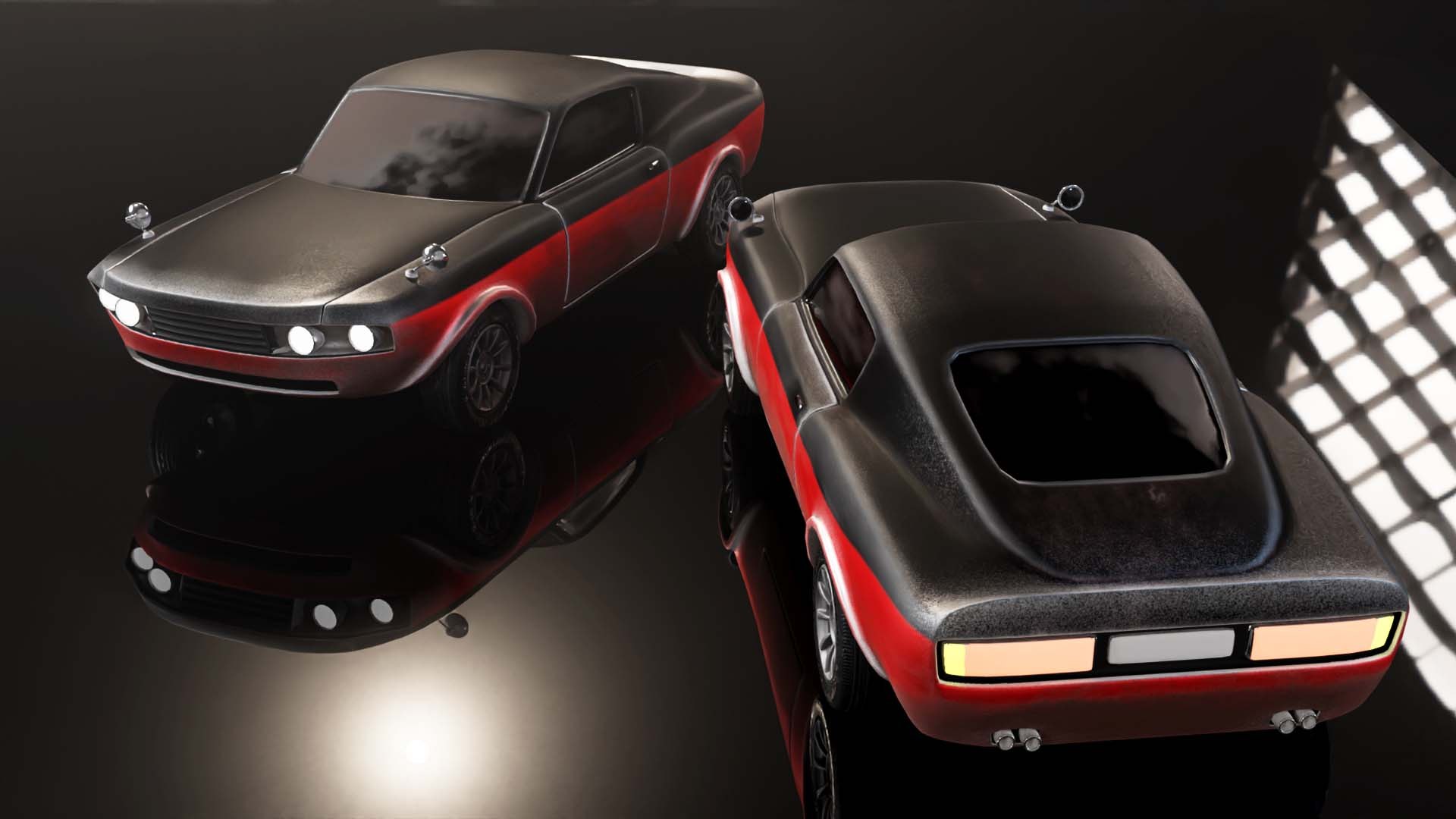 Modern American Muscle Car 3D Model - TurboSquid 2425332