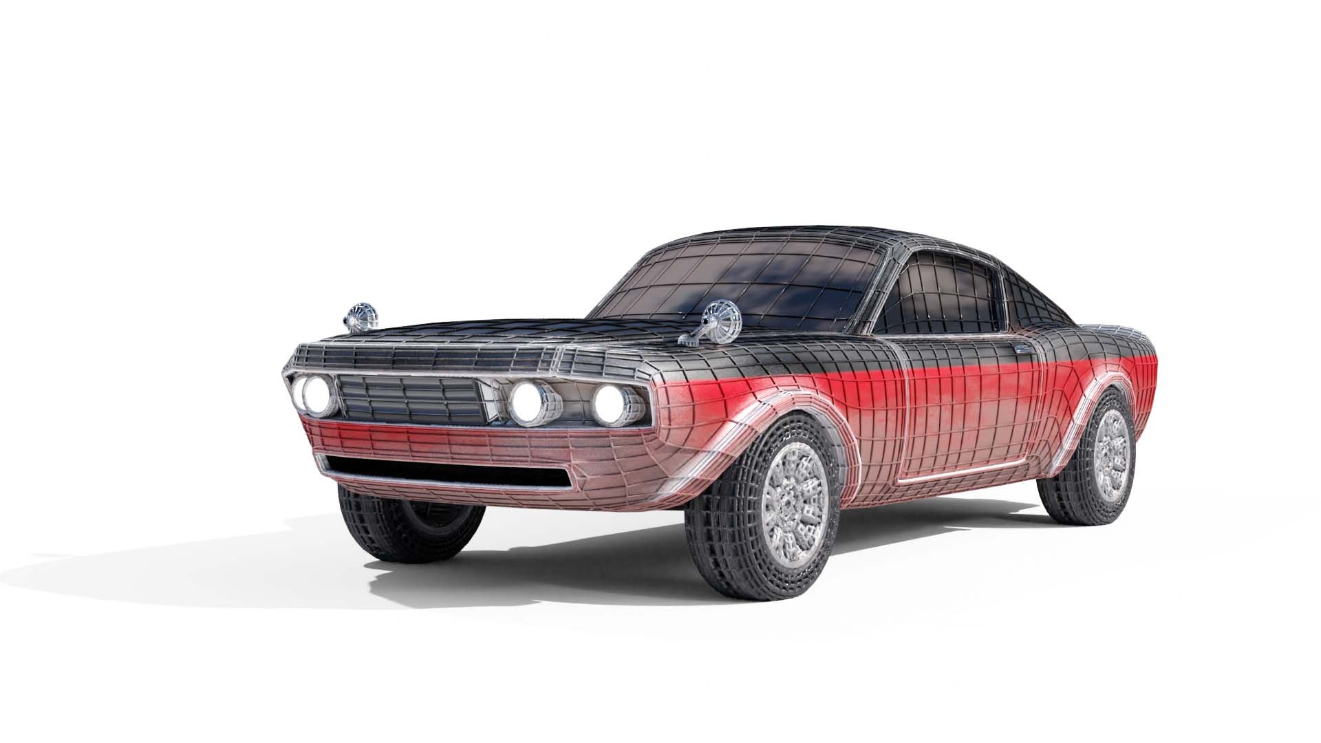Modern American Muscle Car 3D Model - TurboSquid 2425332