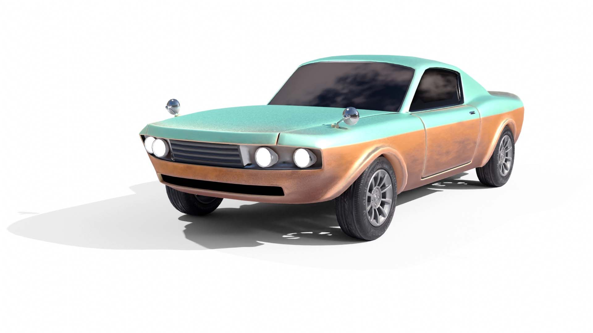 Modern American Muscle Car 3D Model - TurboSquid 2425332