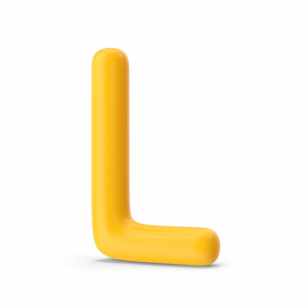 3D model Letter L Orange - TurboSquid 1865784