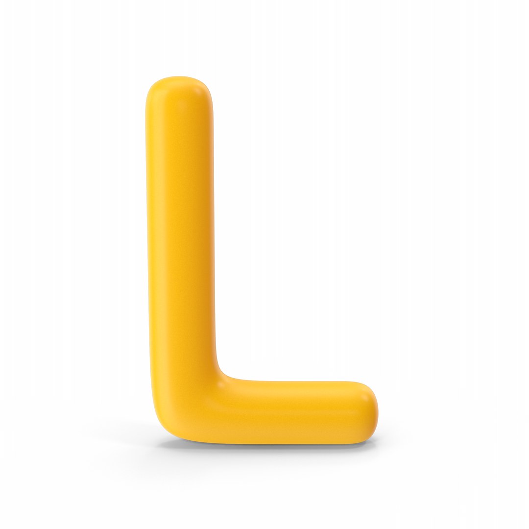 3D model Letter L Orange - TurboSquid 1865784