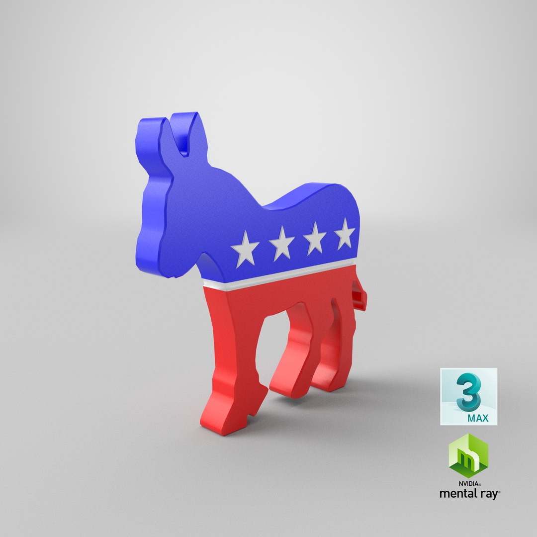 Logo democrat party 3D - TurboSquid 1464232