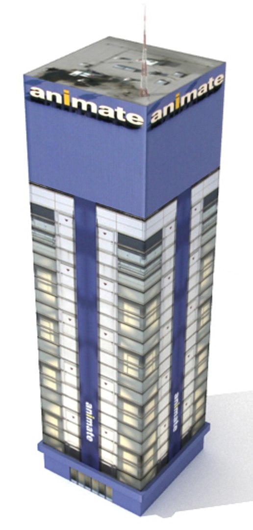 animate building 3d model