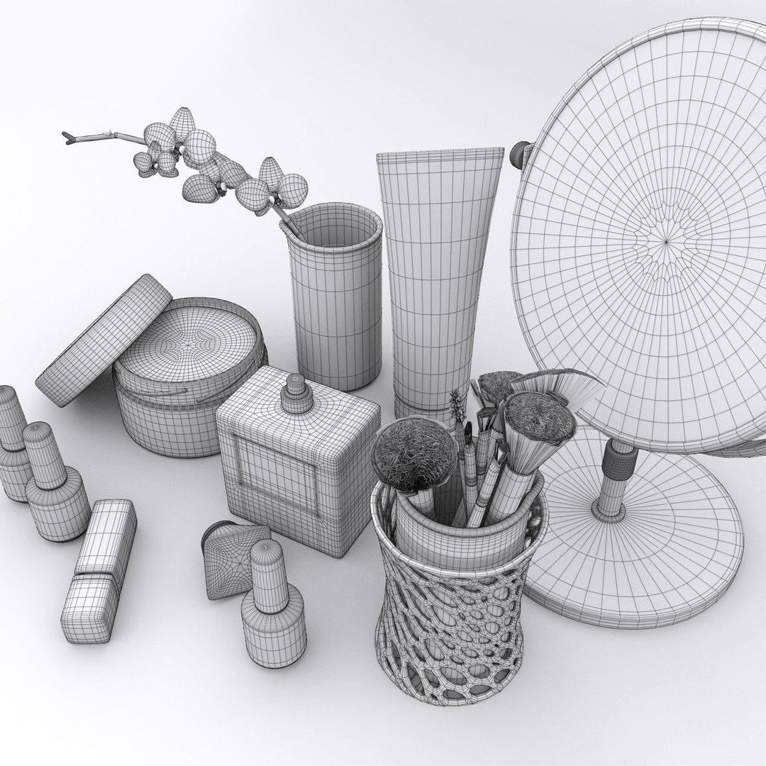 set cosmetics 3d model