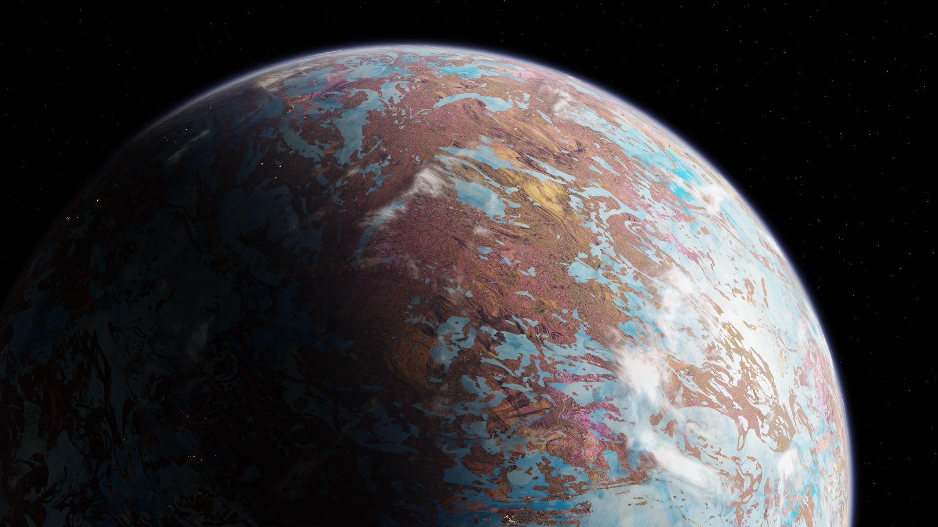 3D 8K Alien Mystical Planet 4 Model - TurboSquid 1930996