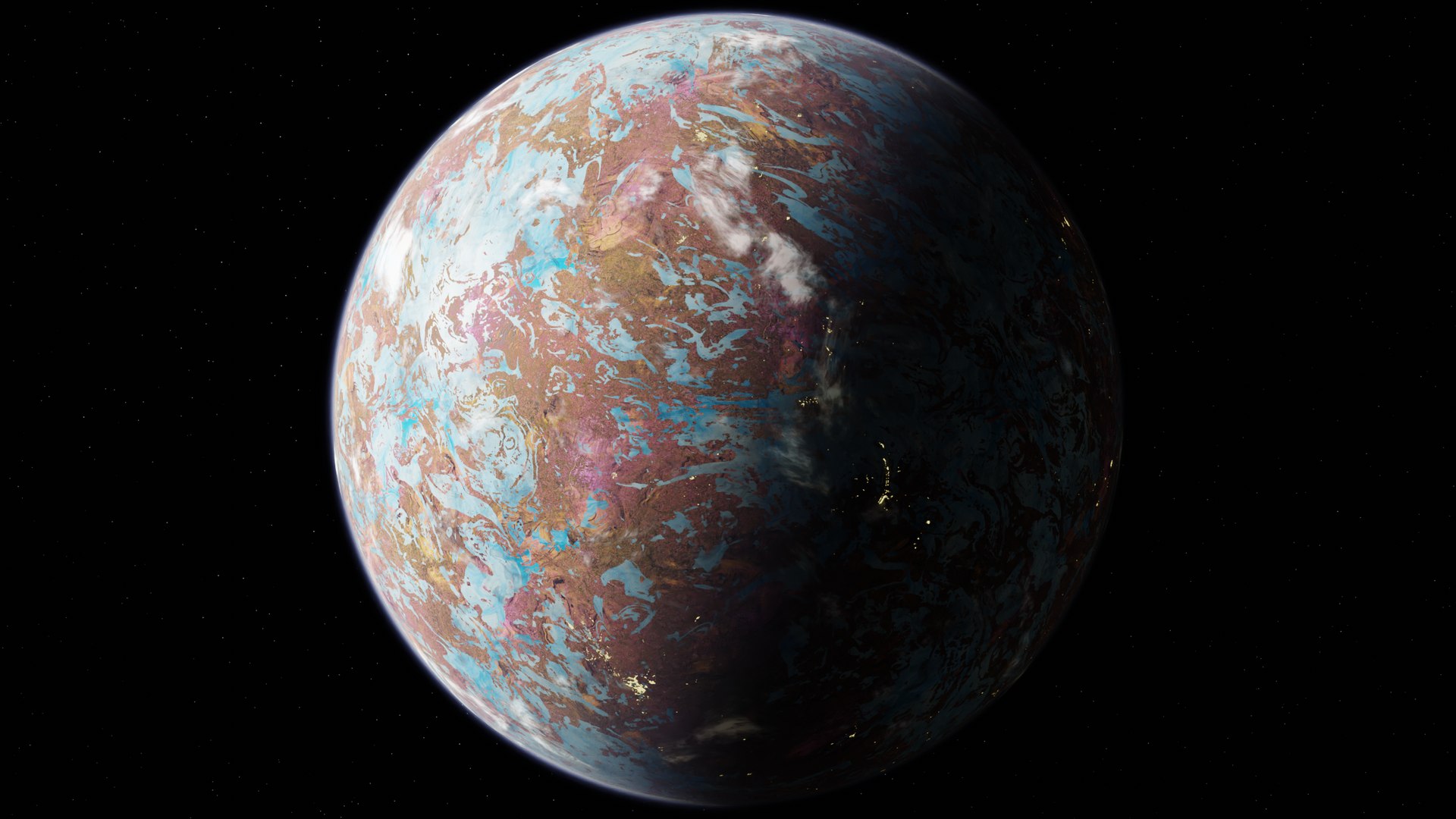 3D 8K Alien Mystical Planet 4 Model - TurboSquid 1930996