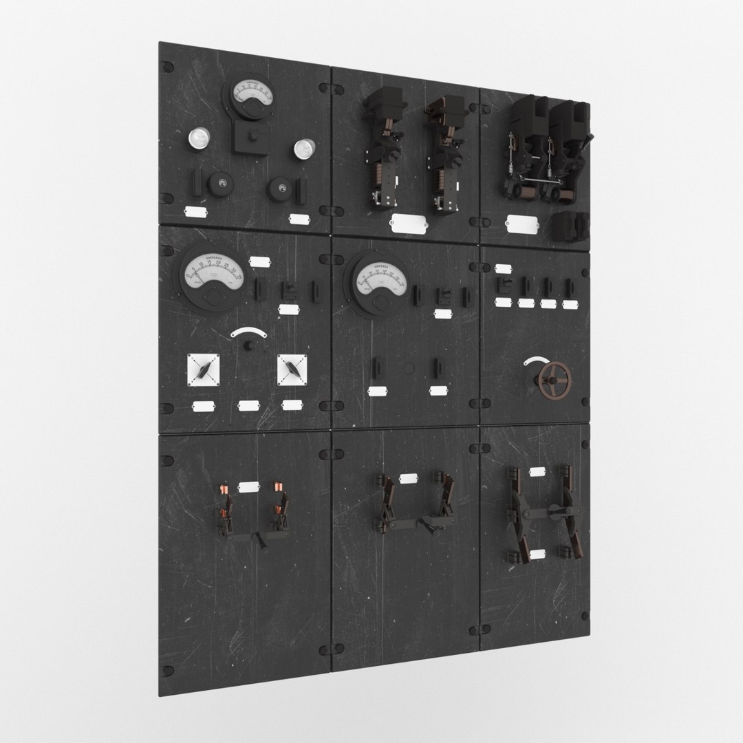 Control Panel Old Power Station 3d Model Turbosquid 1986479