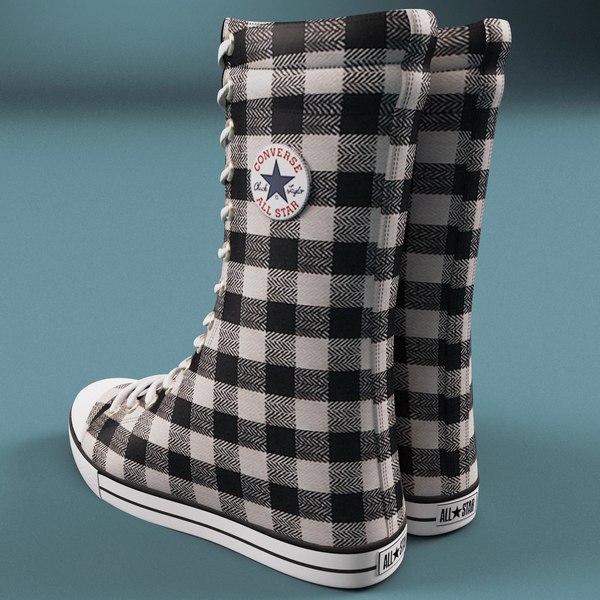 canvas trainers converse star 3d model