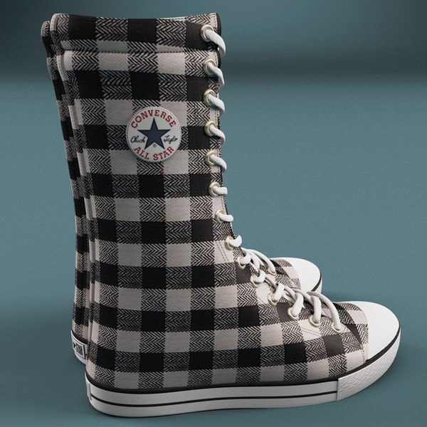 canvas trainers converse star 3d model