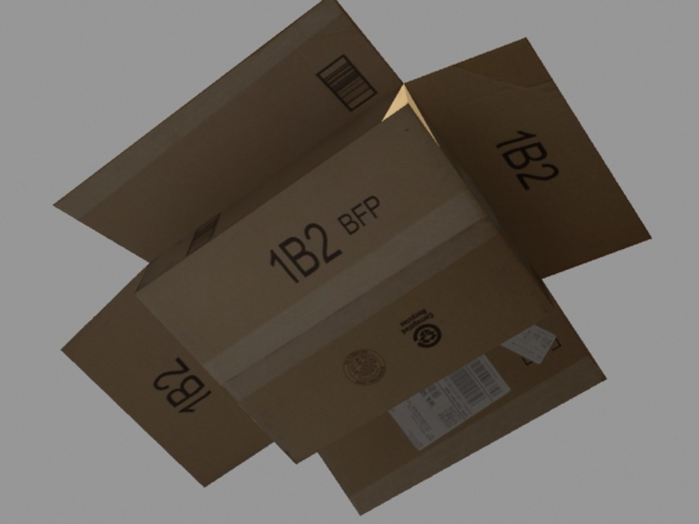 3d Max Cardboard Box
