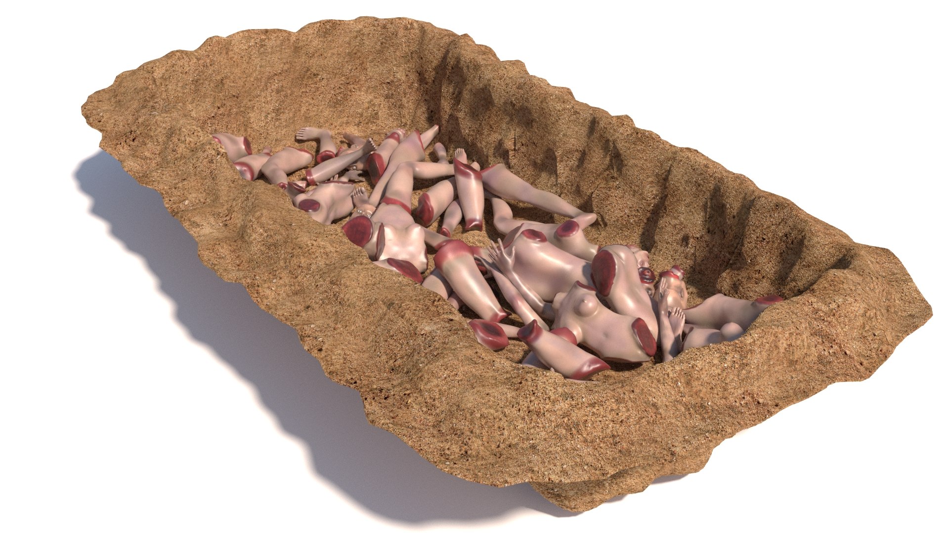 3D Big Common Pit Human Body Parts - TurboSquid 2098949