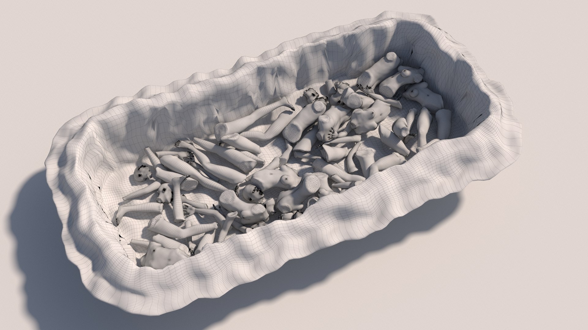 3D Big Common Pit Human Body Parts - TurboSquid 2098949