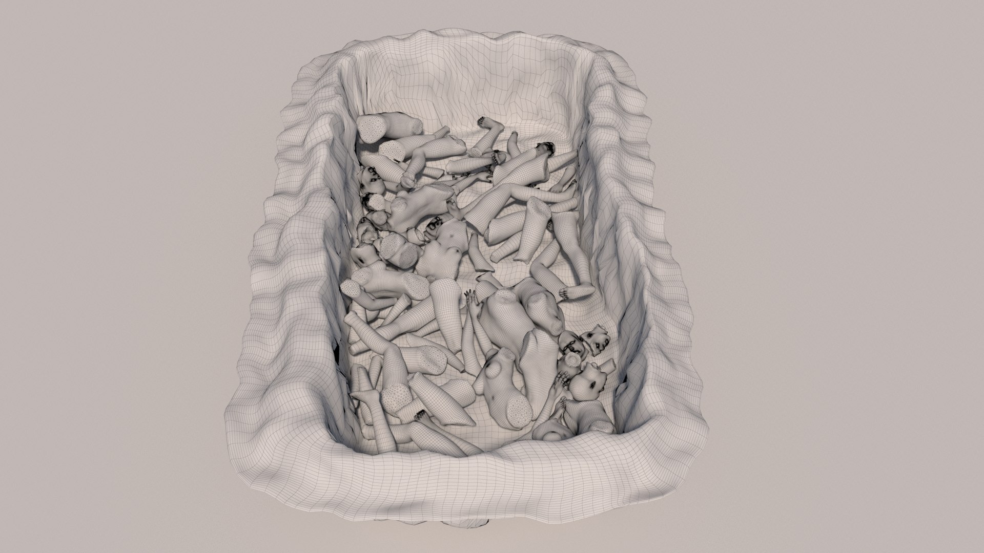 3D Big Common Pit Human Body Parts - TurboSquid 2098949