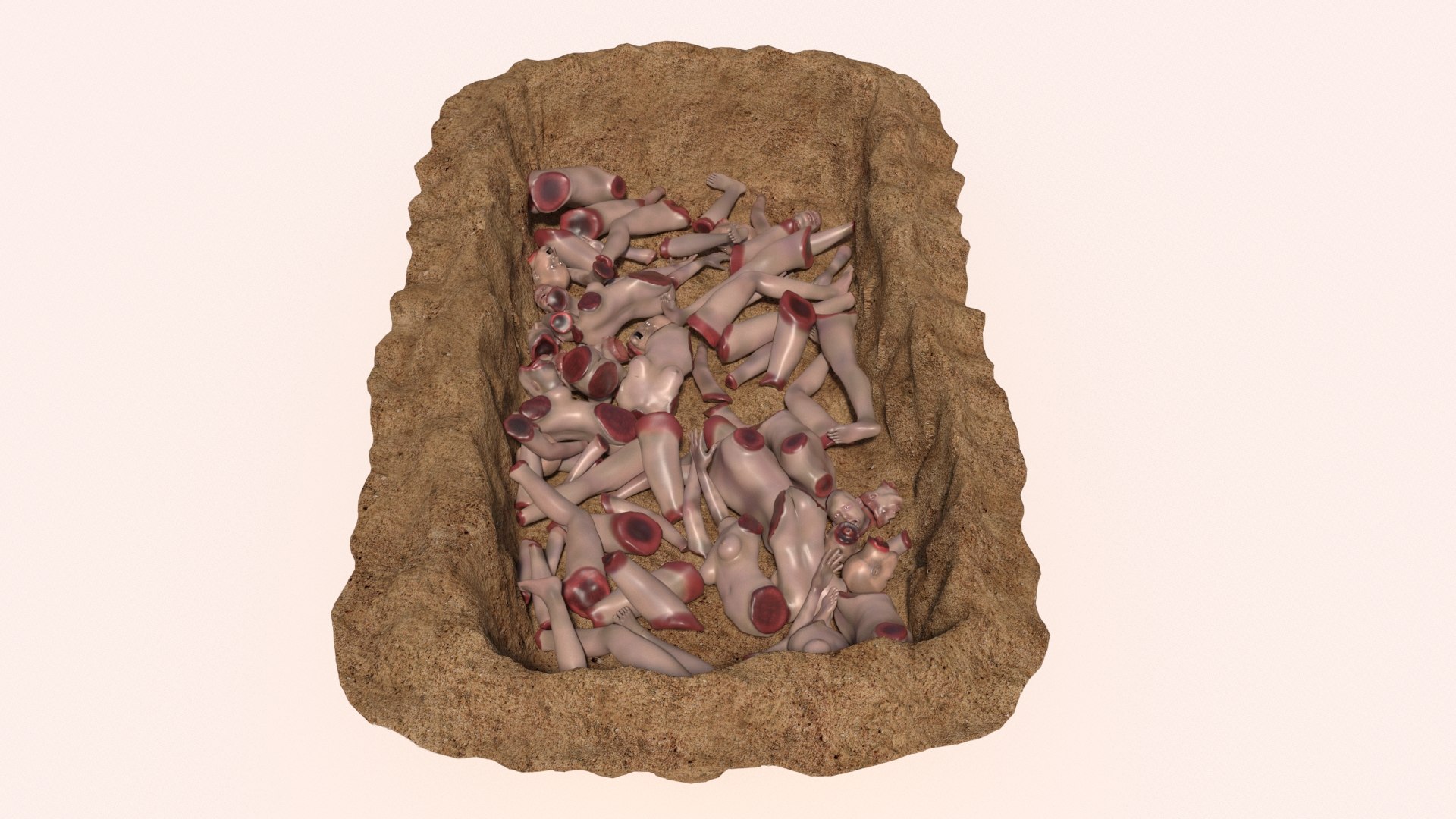 3D Big Common Pit Human Body Parts - TurboSquid 2098949