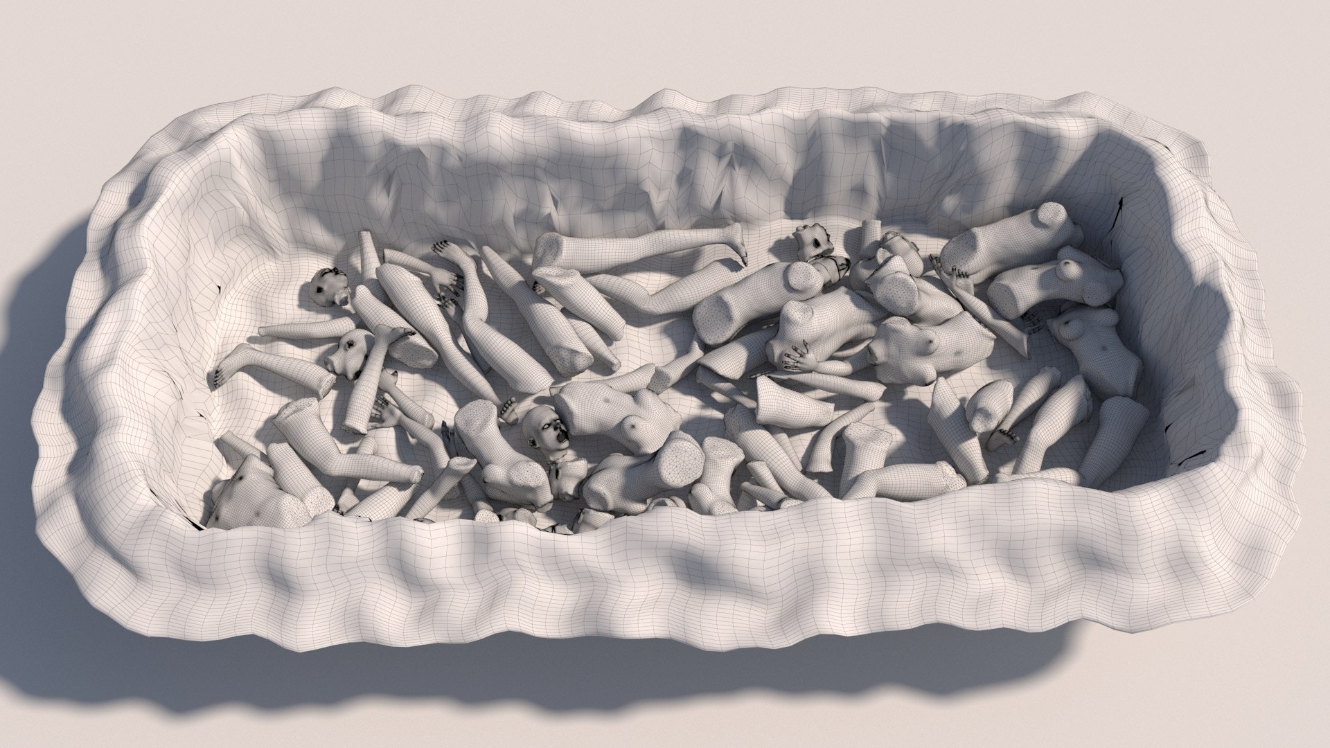 3D Big Common Pit Human Body Parts - TurboSquid 2098949