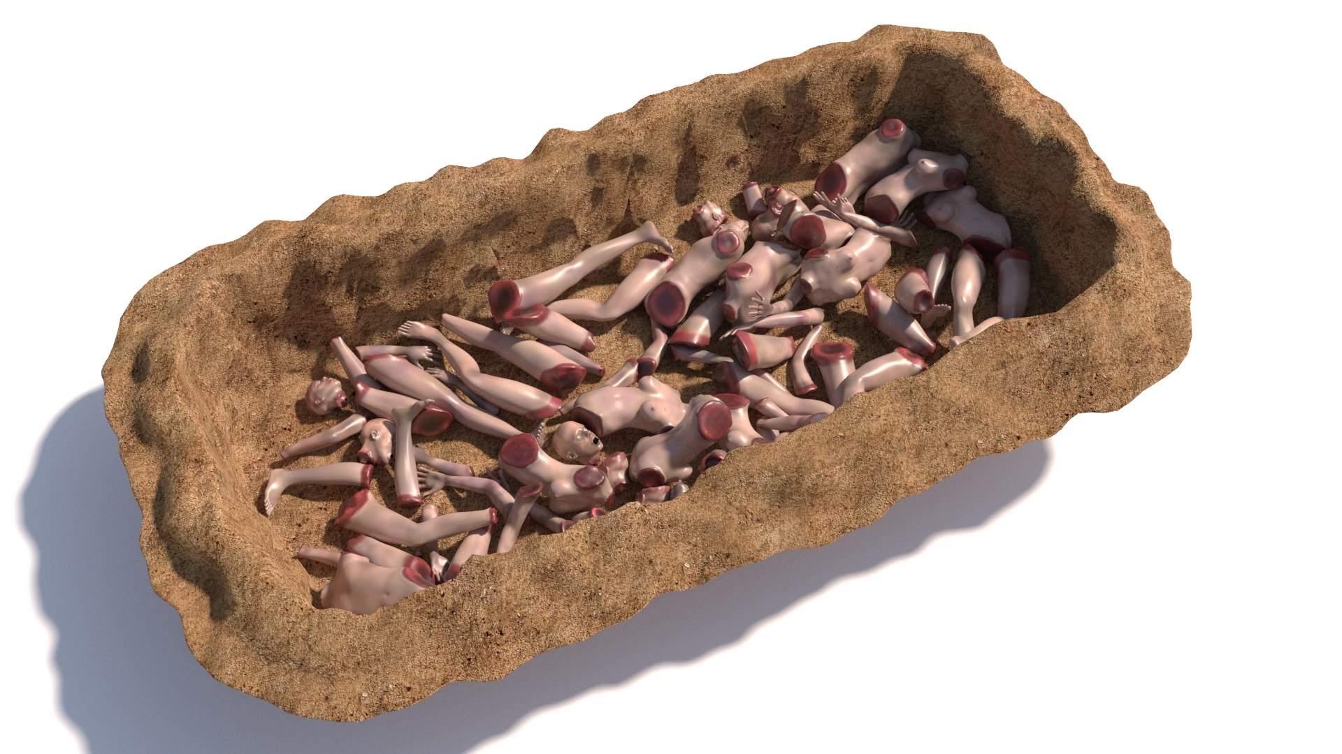 3D Big Common pit human body parts - TurboSquid 2098949