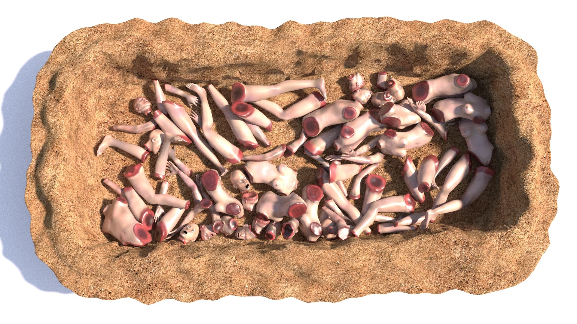 3D Big Common Pit Human Body Parts - TurboSquid 2098949