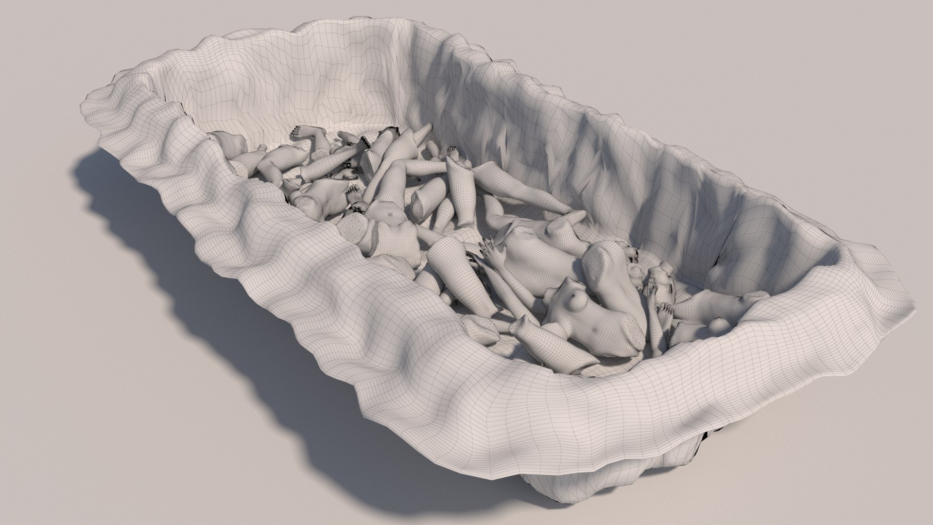 3D Big Common Pit Human Body Parts - TurboSquid 2098949