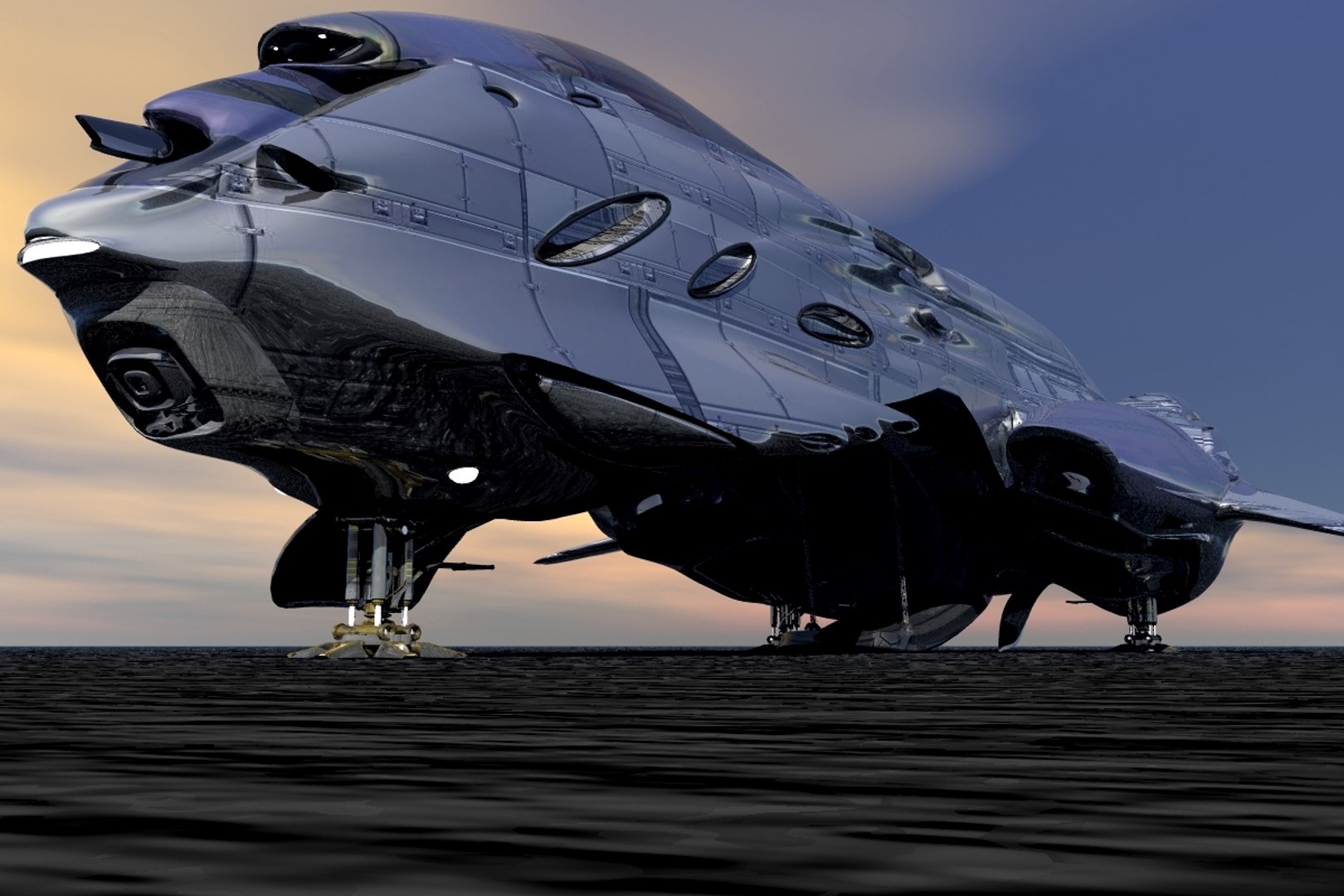 3D Model Spaceship Cargo Dropship - TurboSquid 1462362