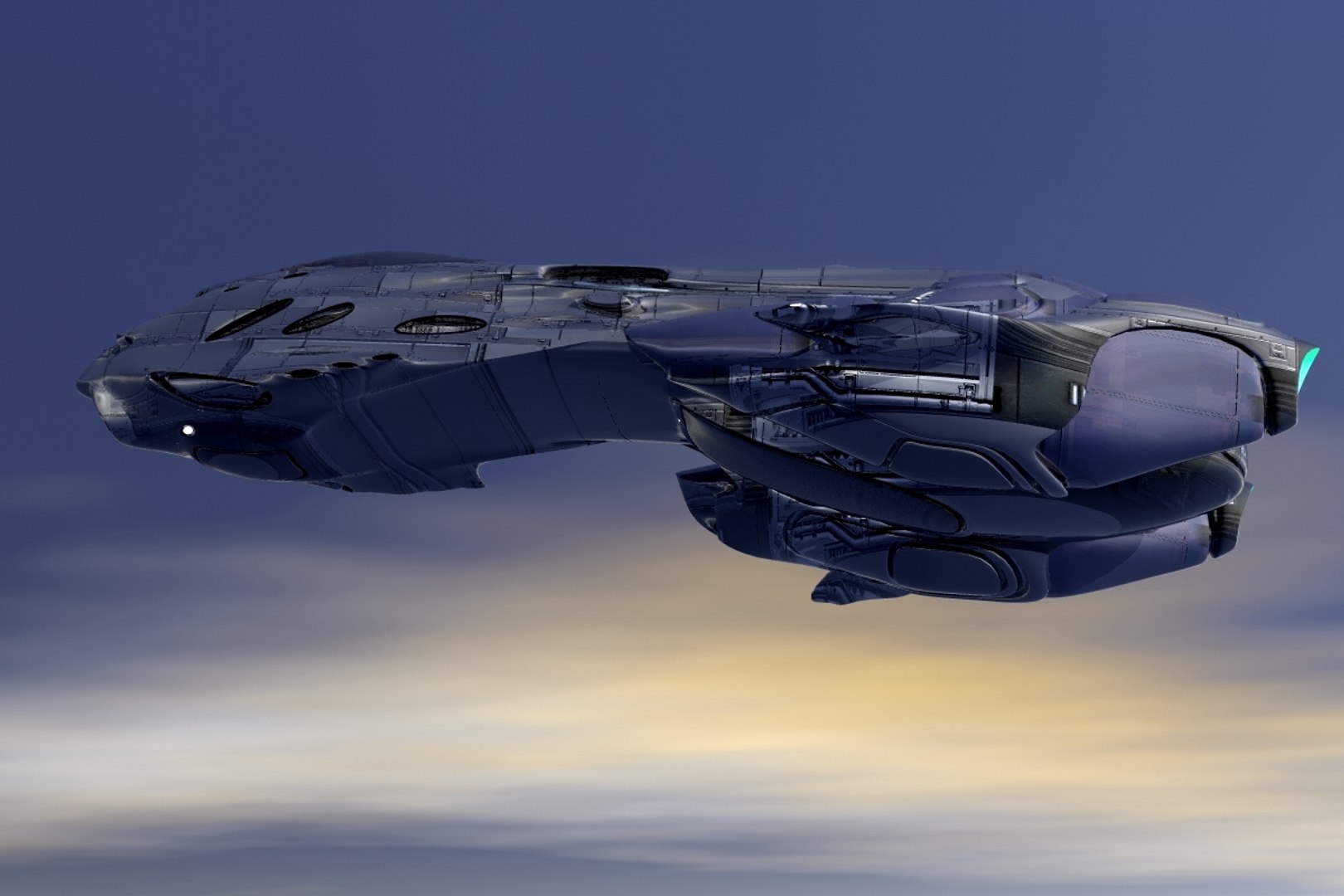 3D Model Spaceship Cargo Dropship - TurboSquid 1462362