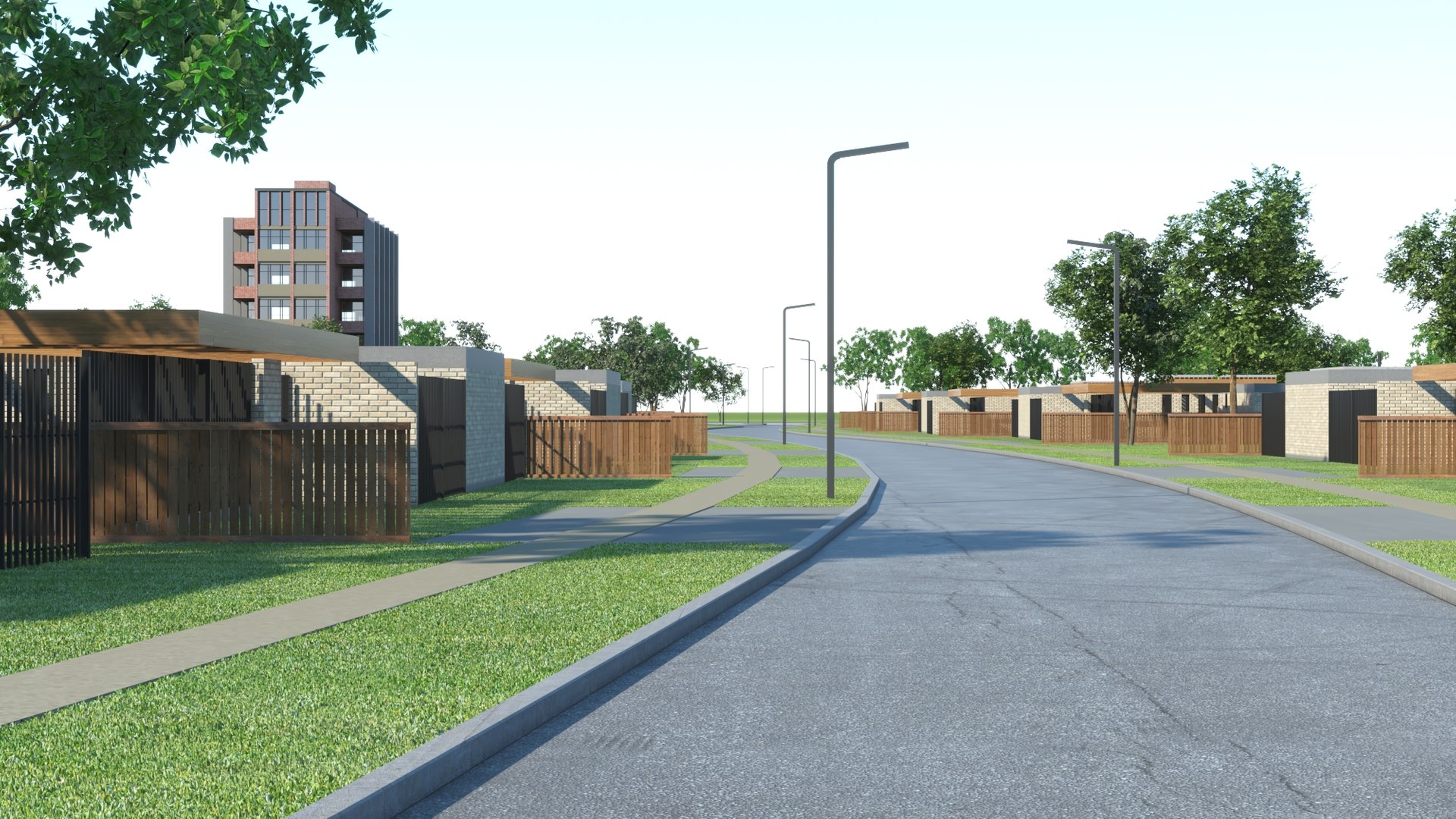 3D Neighborhood - Residential Complex - TurboSquid 2245814