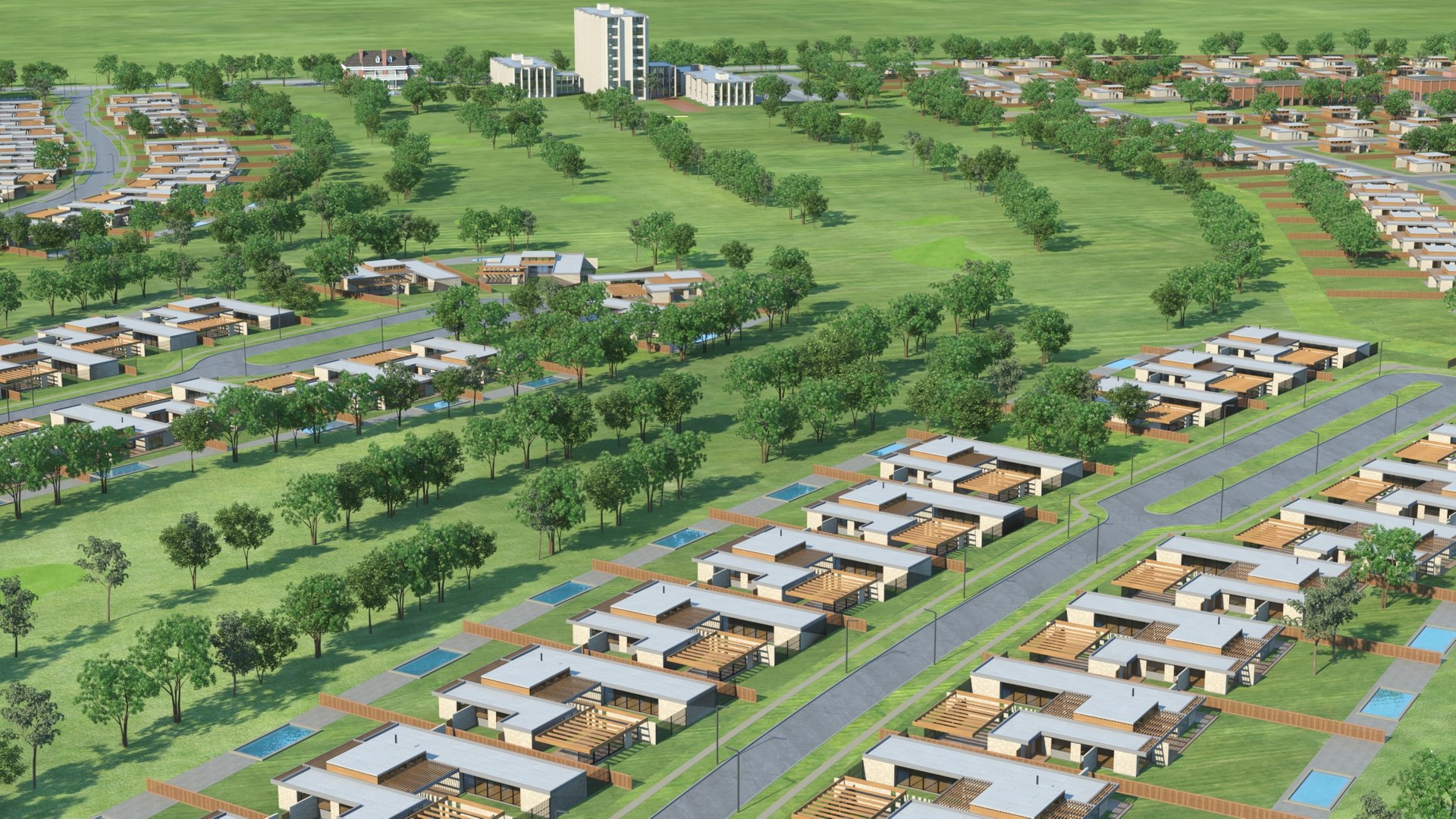 3D Neighborhood - Residential Complex - TurboSquid 2245814
