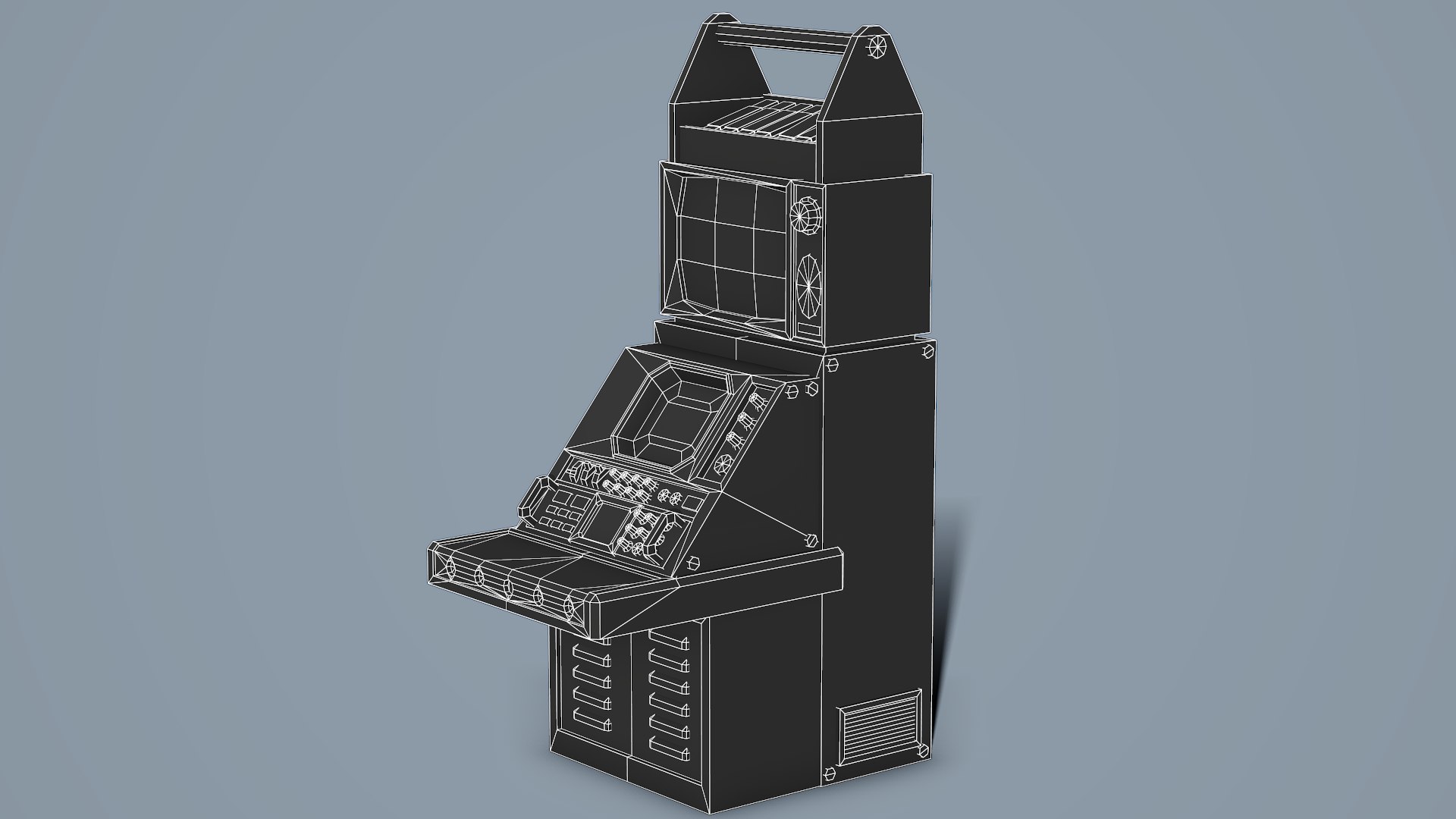 Retro Computer - Low Poly Mobile Ready 3D - TurboSquid 2041220