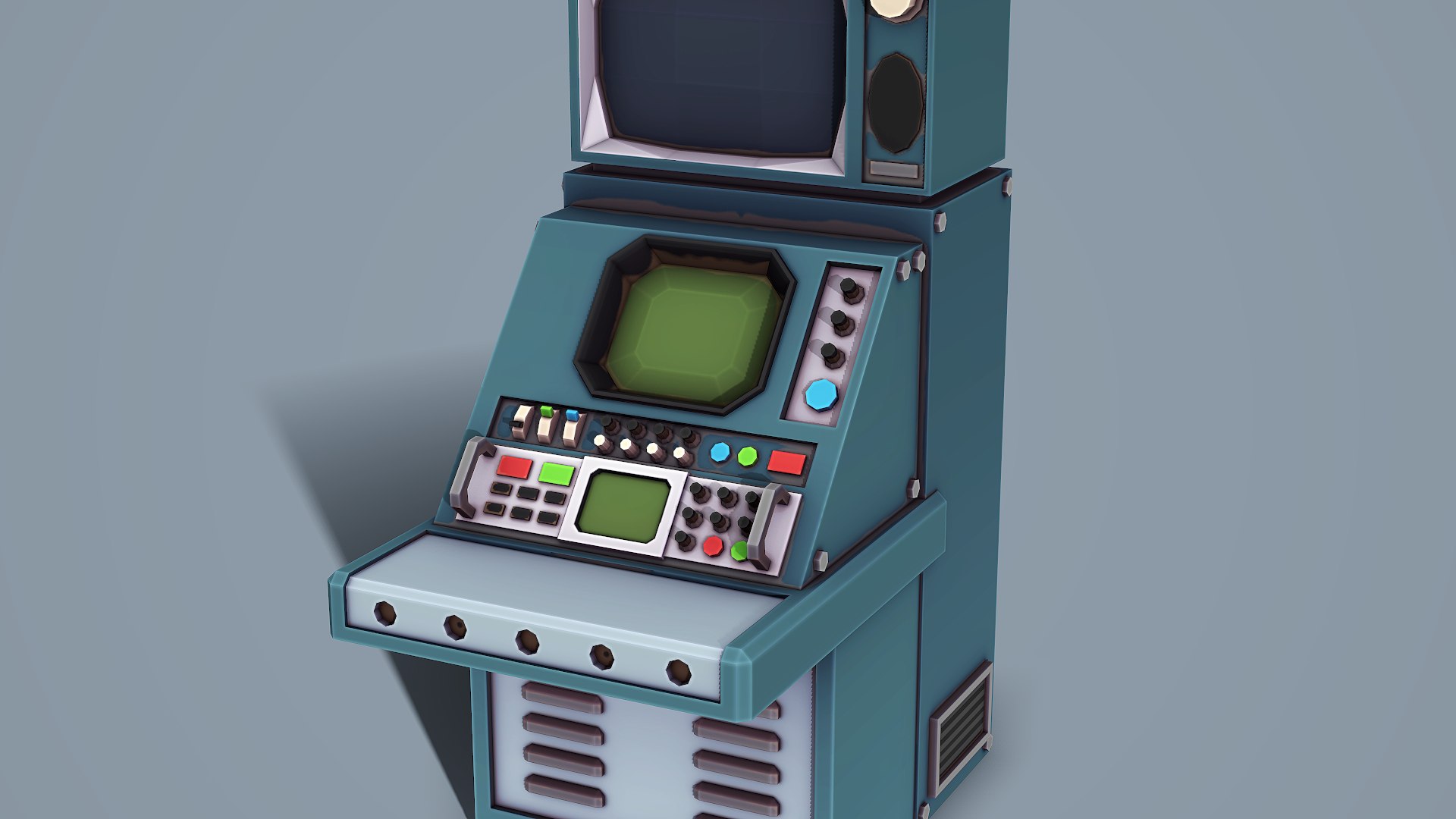 Retro Computer - Low Poly Mobile Ready 3D - TurboSquid 2041220