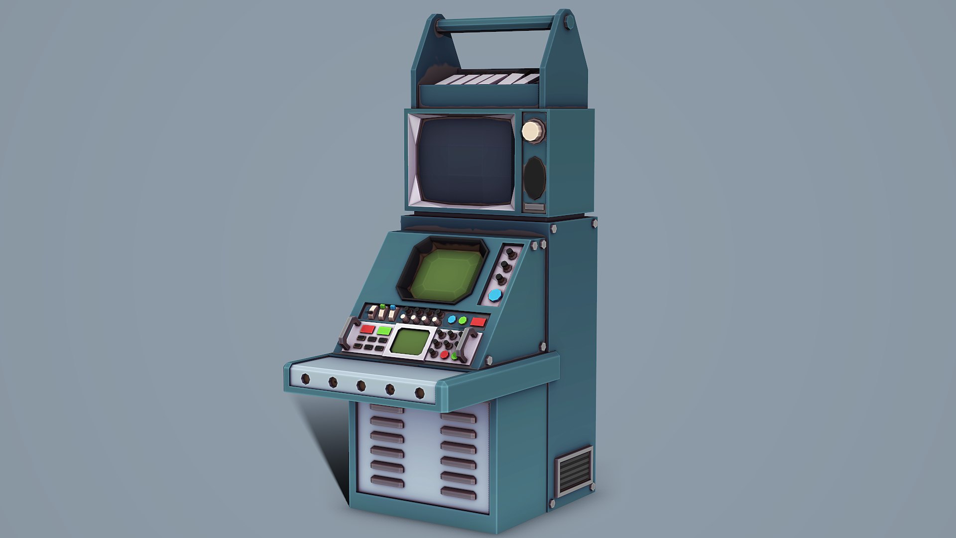 Retro Computer - Low Poly Mobile Ready 3D - TurboSquid 2041220