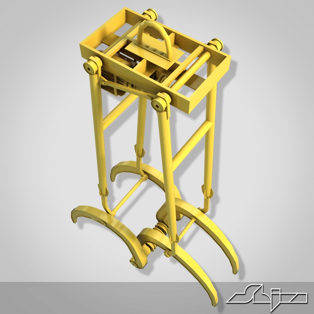 3d Model Excavator Grab 4