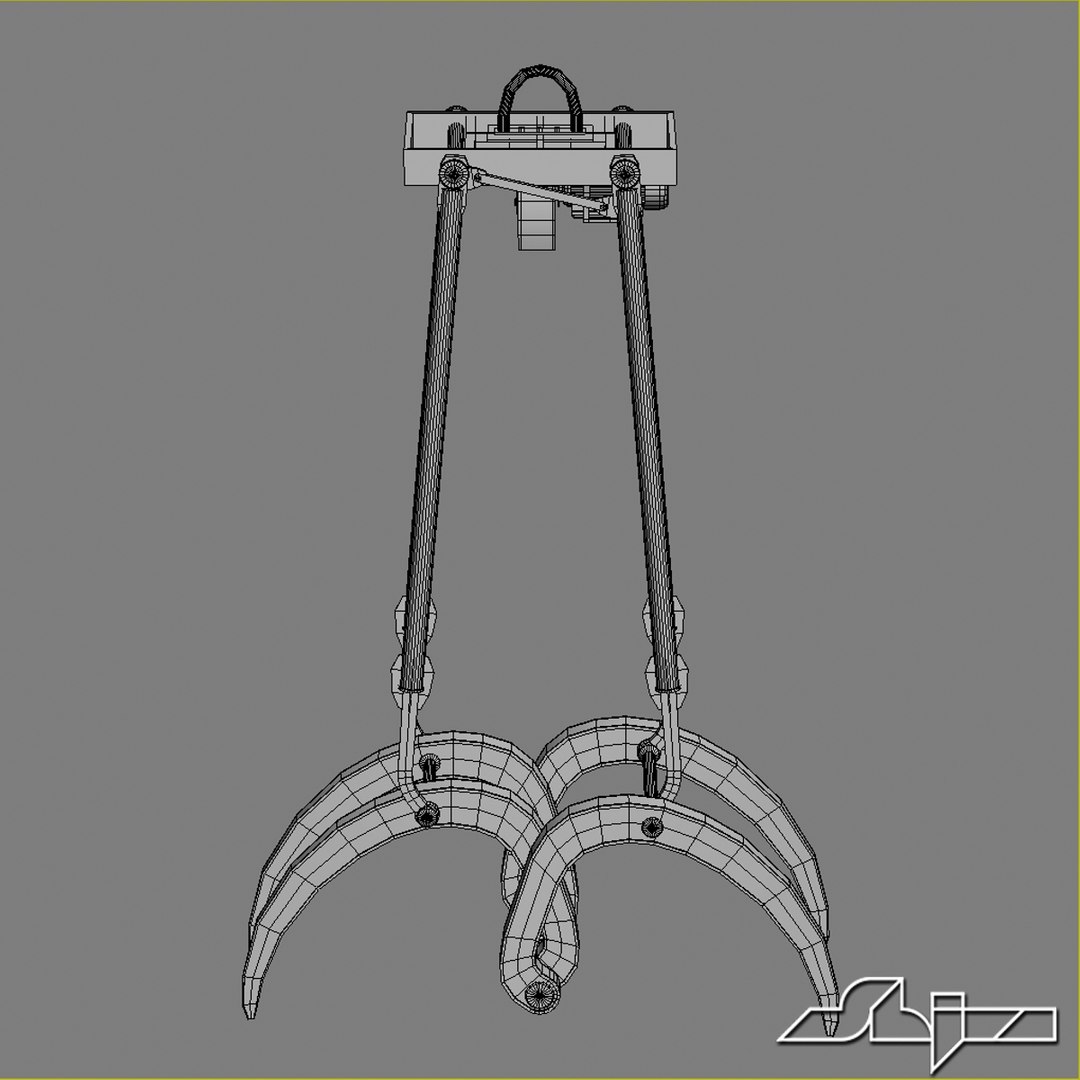 3d Model Excavator Grab 4