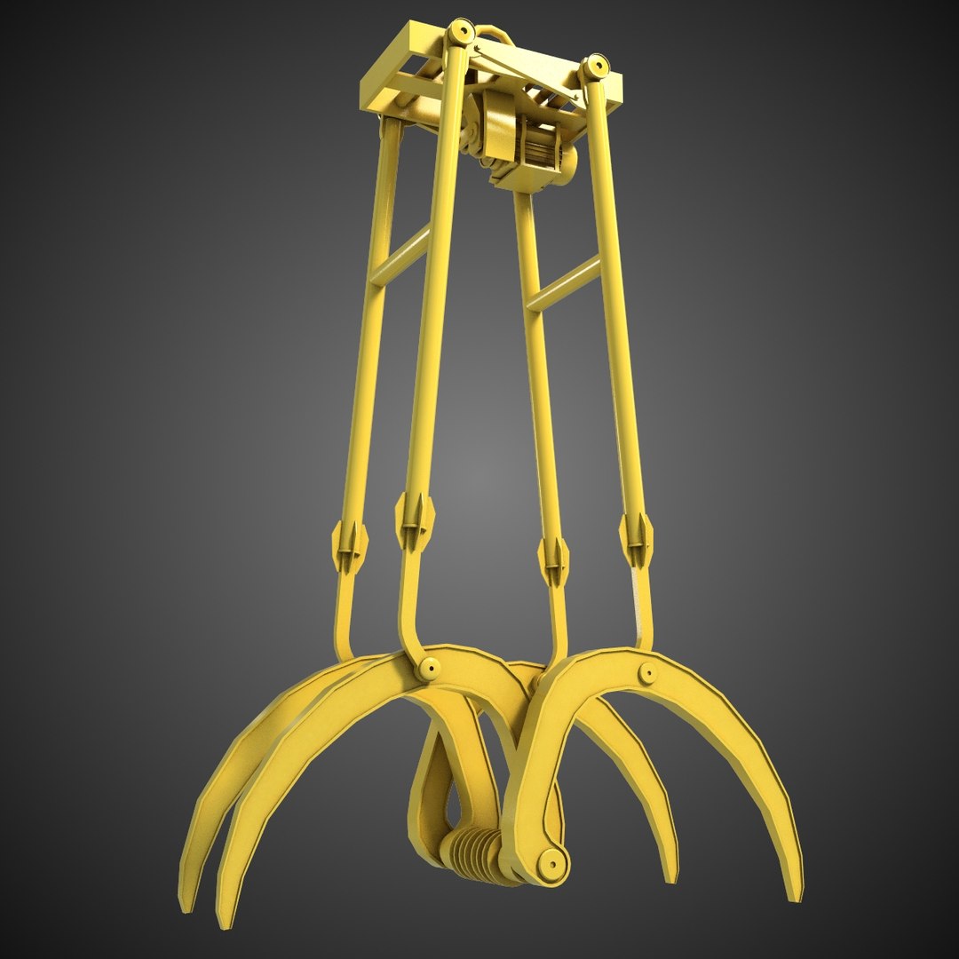 3d Model Excavator Grab 4