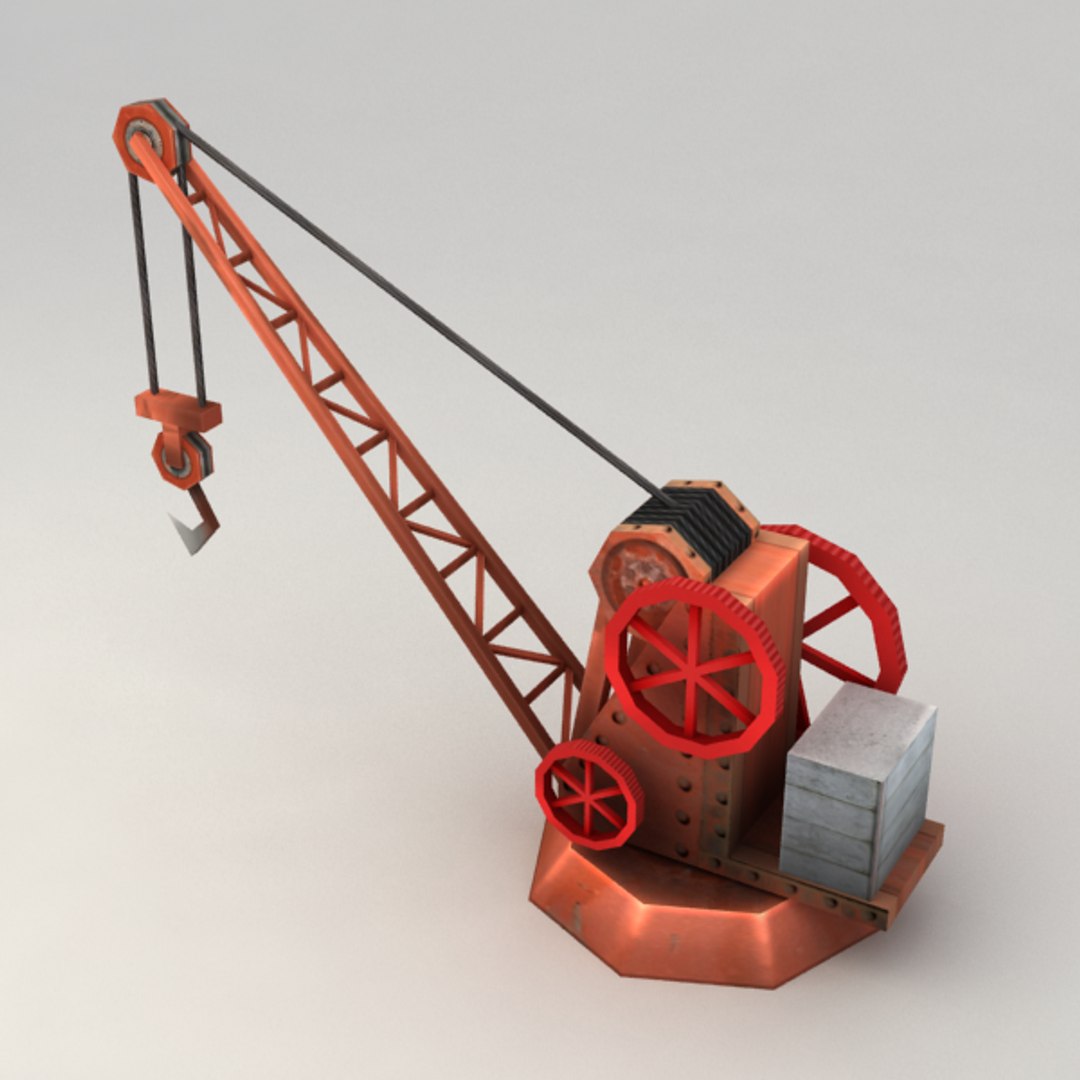 Steam Harbor Crane 3d Model