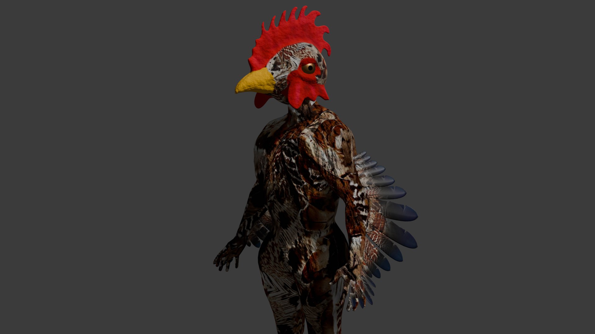 3D Chickenman V83 - TurboSquid 2245515